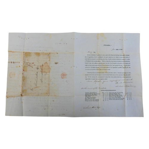 1837 letter from Cornwall, Jamaica, to Spanish Town, Jamaica, 6th June ...
