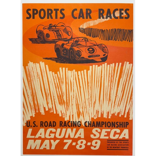 Original 1965 Laguna Seca USRRC Road Races Poster Very Good condition ...