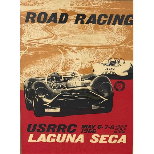 Original 1966 Laguna Seca USRRC Poster Very Good condition, size 30 1/2 ...