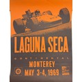 Original 1969 Laguna Seca Continental Championship Poster Very Good ...