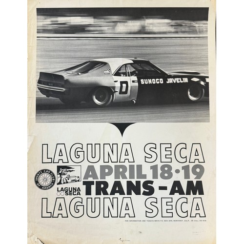 Original 1970 Laguna Seca Trans-Am Poster Fair condition, size 22 1/2 ...