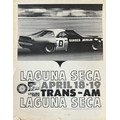 Original 1970 Laguna Seca Trans-Am Poster Fair condition, size 22 1/2 ...