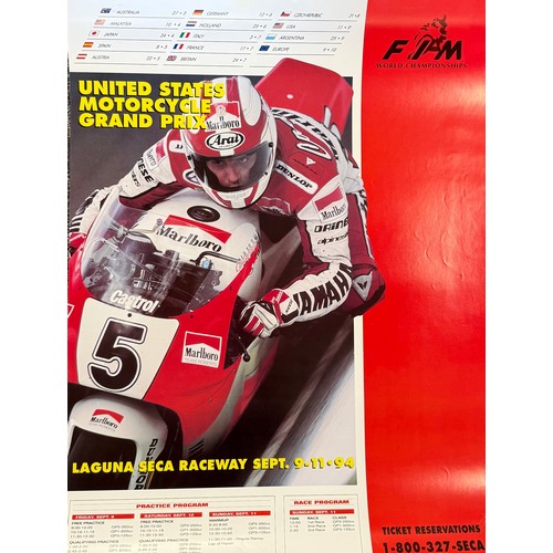 Original 1994 Laguna Seca US Motorcycle Grand Prix Poster Very Good ...