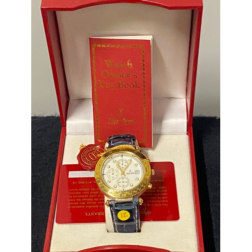 New boxed Olivier Pascal wrist watch.