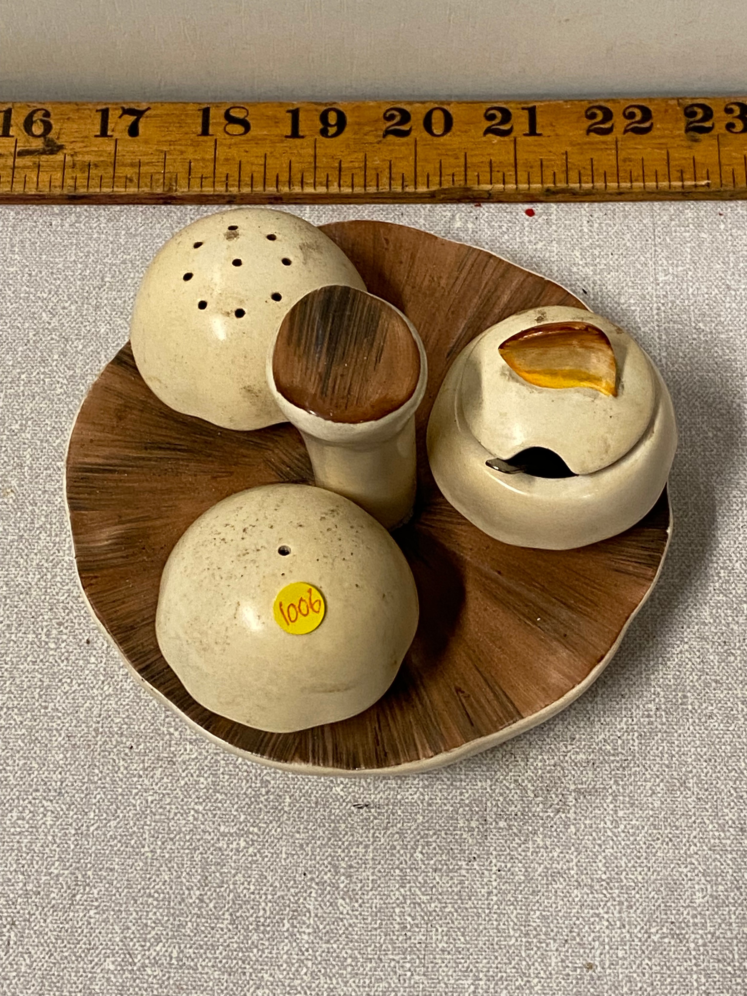 Carlton Ware mushroom cruet set.