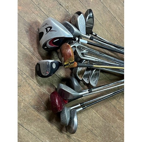 selection of golf clubs
