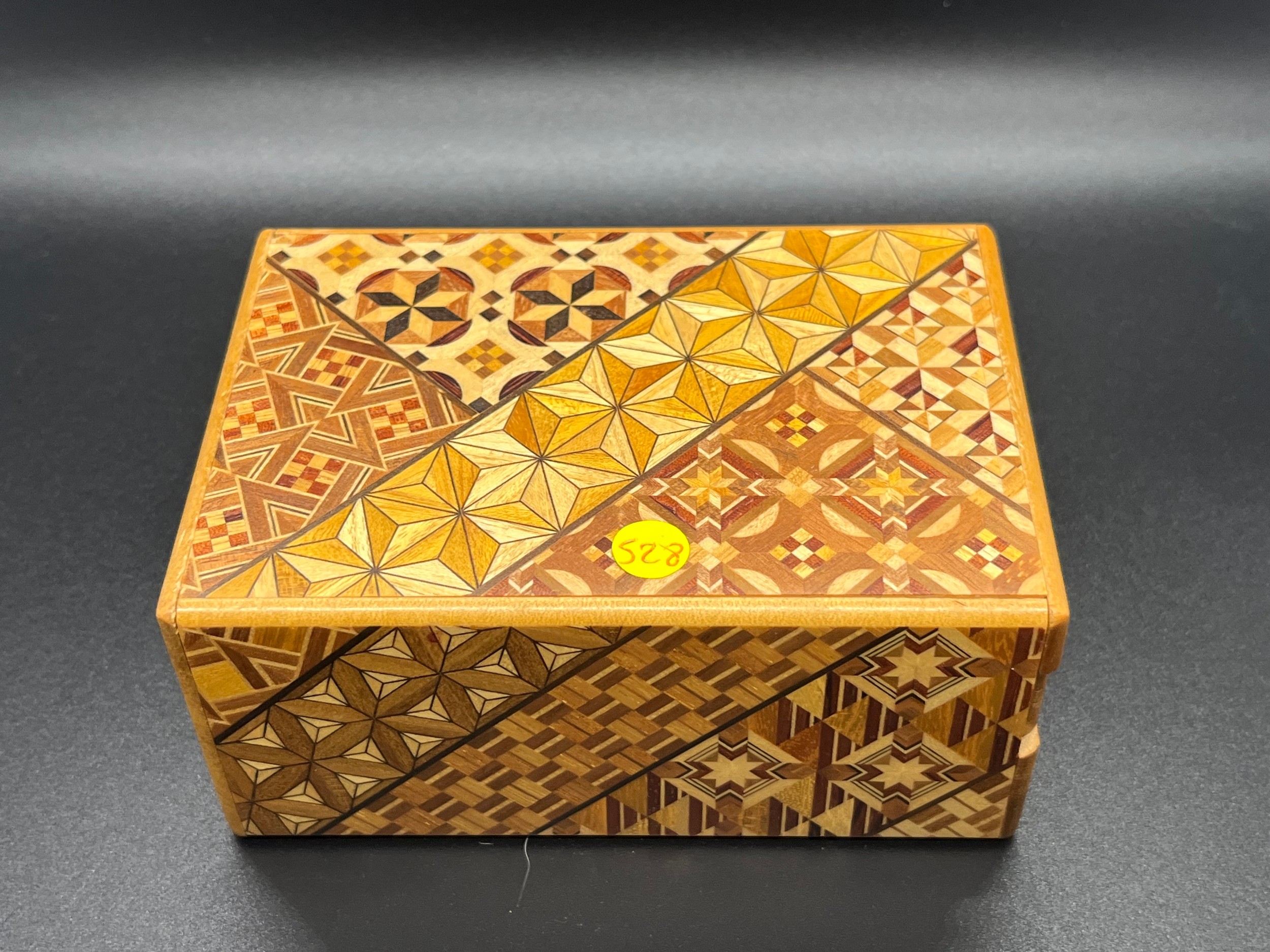 vintage wooden puzzle box