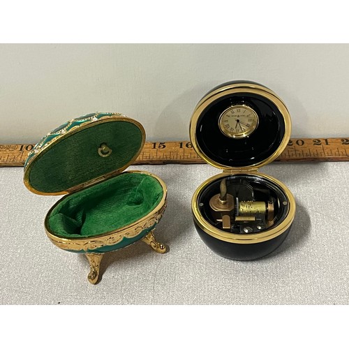 2 x Music boxes to include Reuge Music & Japanese Sankyo egg.