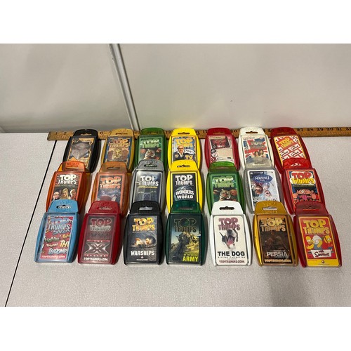 21 x vintage top trumps cards to include the simpsons, warships ...