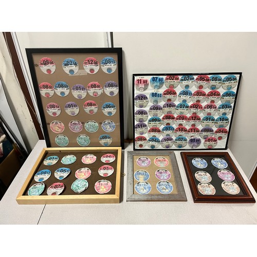 quantity of tax discs framed