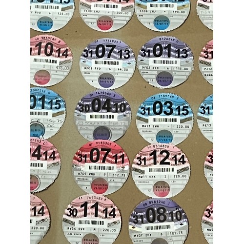 quantity of tax discs framed