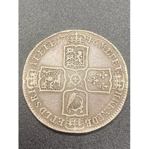 Silver 1746 George II Lima Halfcrown.