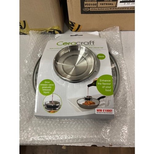 8 new & sealed JML cera craft aroma pot lids 20cm.