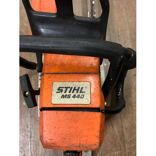 stihl ms440 petrol chainsaw with long 24" bar