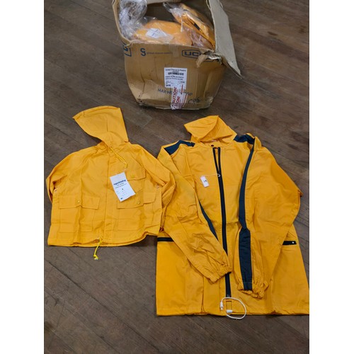 Selection of Kids & Adult rain jackets.