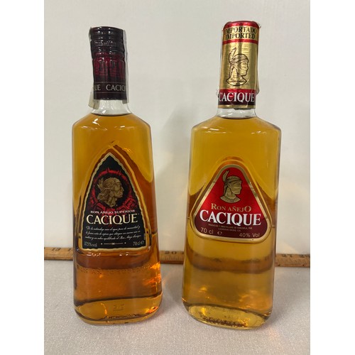 2 Full & sealed 70cl bottles of Cacique Ron Anejo superior rum.