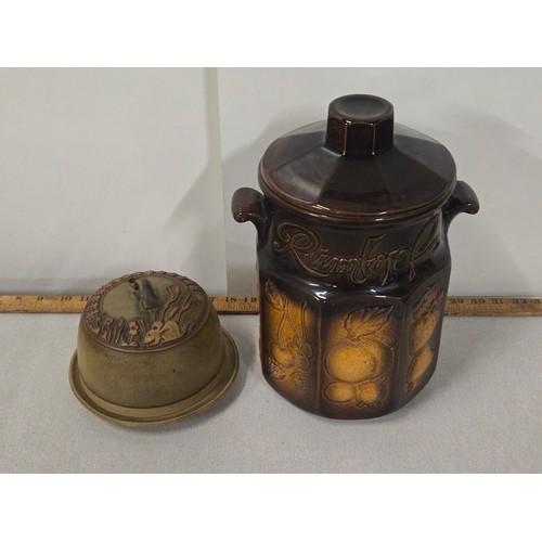 Vintage Rumtopf West German lidded jar 826-31 along with Tremar Pottery ...
