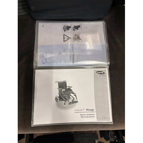 Invacare mirage electric wheelchair with manual, charger and dual ...