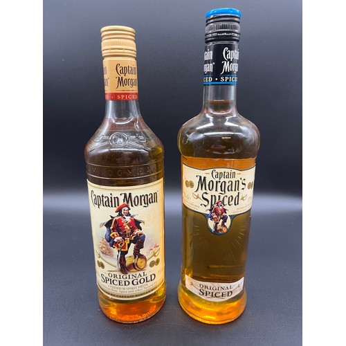 2 x 70cl bottles of Captain Morgans spiced rum. 35% full and sealed.