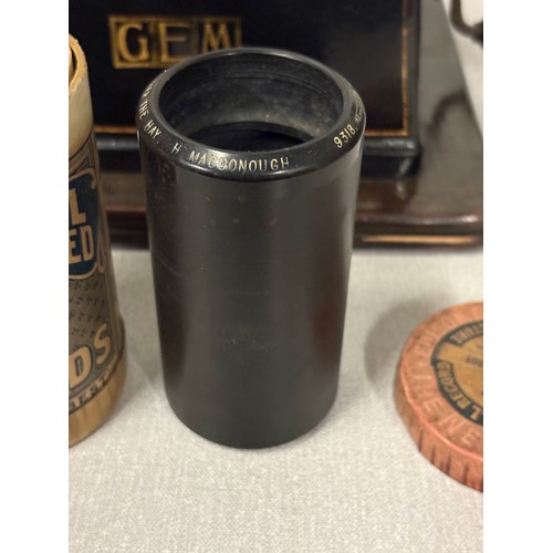 Thomas A. Edison, Gem Phonograph fitted with original reproducer for ...