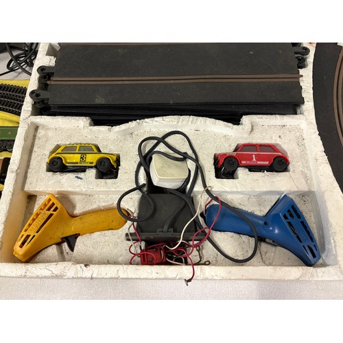Vintage mini GT Scalextric along with Flying Scotsman train set.