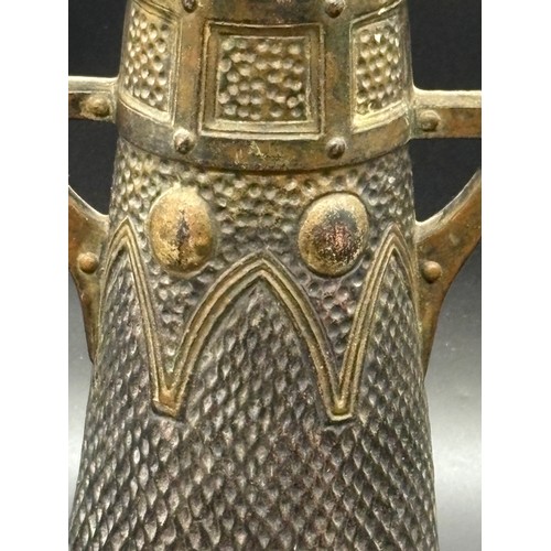 Antique clanta vase by bretby pottery pattern 2429f, 9" tall.