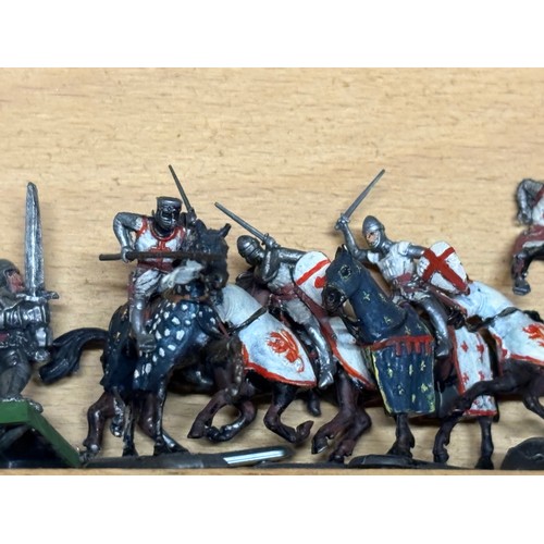 Large collection of miniature lead and plastic model soldiers in ...