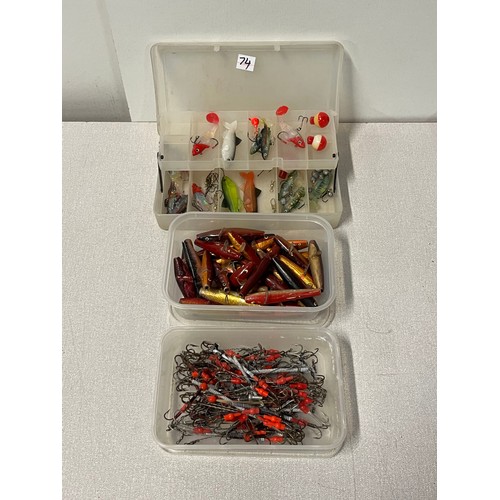 Selection of vintage wooden Devon minnow fishing lures and hooks etc.