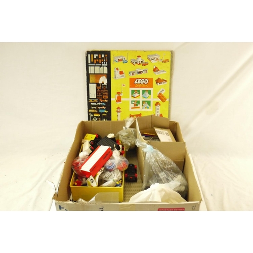 Quantity of playworn Lego bricks and baseplates, plus Lego 810 Town ...