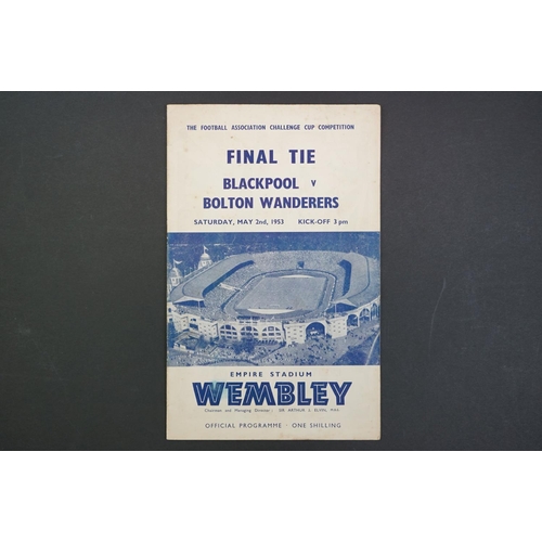 1953 FA Cup Final Blackpool v Bolton Wanderers football programme ...