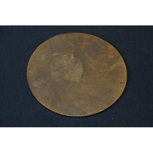A British World War One Death Penny / Memorial Plaque Named To "Herbert ...