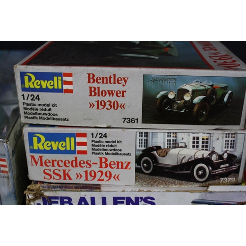 Eight boxed Revell plastic model kits to include 7493 1:16 Ford Model A ...