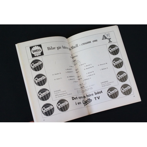 Football Programme - World Cup 1958, Hungary v Wales at Sandviken ...