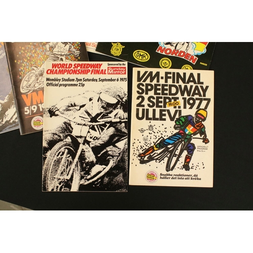 Speedway Programmes - 15 World Championship issues, mostly World Finals ...