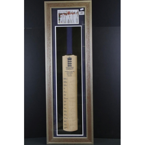 Cricket Autographs - a framed and glazed autographed cricket bat from ...