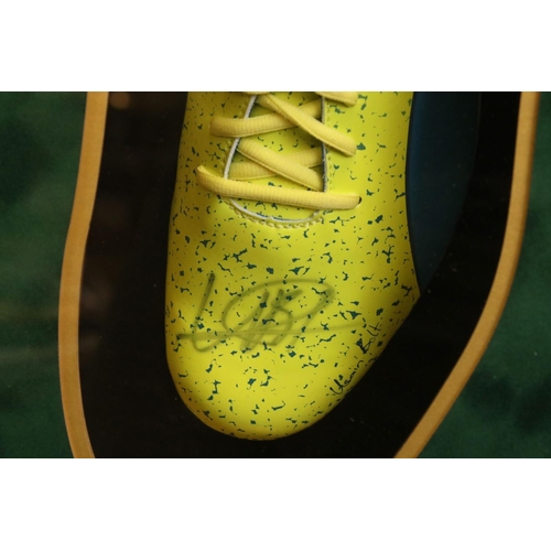 Athletics Autograph - Usain Bolt, a framed and glazed montage featuring ...