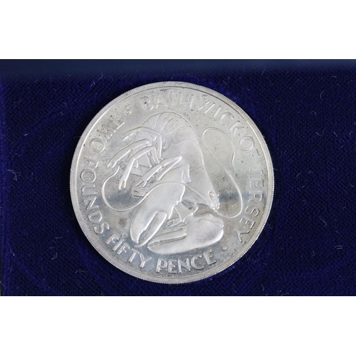 A Bailiwick of Jersey 1972 silver proof four coin set.