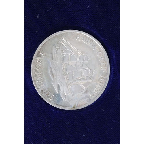 A Bailiwick of Jersey 1972 silver proof four coin set.