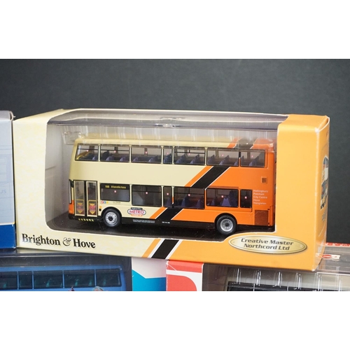 Eight boxed Creative Master diecast model buses to include Brighton ...