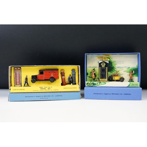 Two early Dinky diecast model sets in reproduction boxes to include No ...