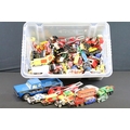 Large quantity of play worn diecast models Corgi, Matchbox, Burago etc ...