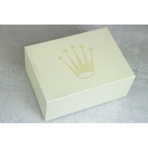Rolex - empty green leather watch box having wave design panel to top ...