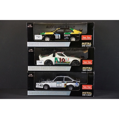 Collection of Three boxed Sun Star Classic Rally Collectibles 1/18 ...