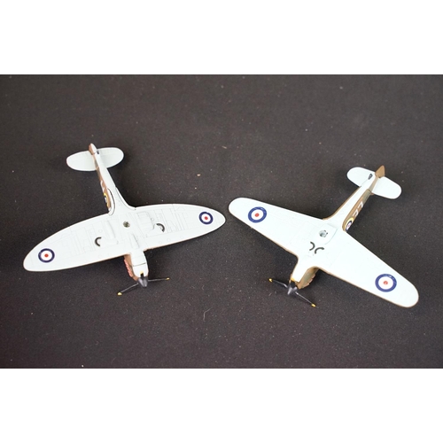 Group of nine military diecast model planes, mostly Corgi, featuring ...