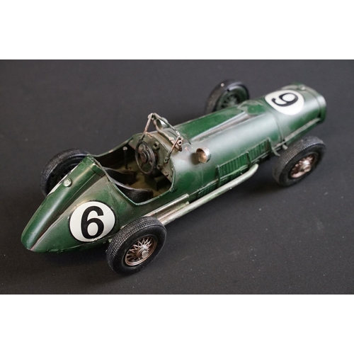 Scratch built metal & wooden model of a 1930's racing car, painted in ...