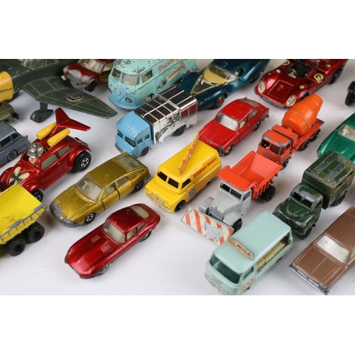 Collection of around 40 play worn diecast models to include Dinky ...