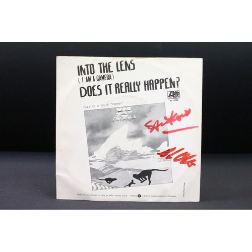 Vinyl & Autographs - 14 Yes and members singles signed by members of ...