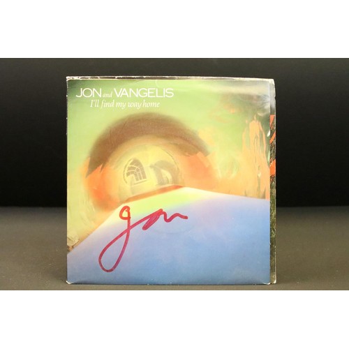 Vinyl & Autographs - 14 Yes and members singles signed by members of ...