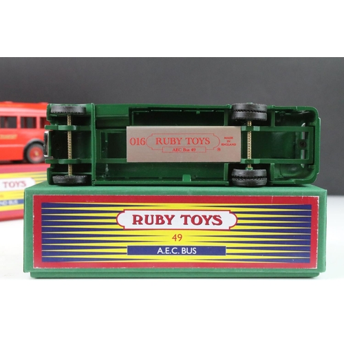 Two boxed Ruby Toys diecast model buses to include No.46 Leyland Bus in ...