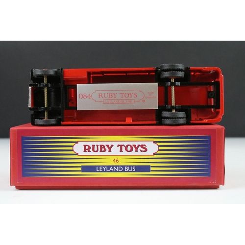 Two boxed Ruby Toys diecast model buses to include No.46 Leyland Bus in ...